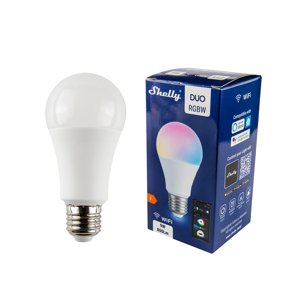 Bec LED RGB inteligent Shelly Duo RGBW - Smart Infra Shop