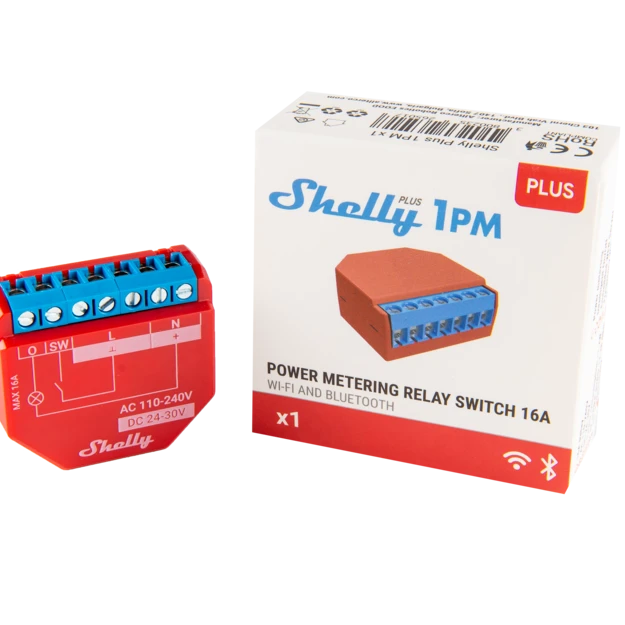 Releu inteligent Shelly Plus 1PM - Smart Infra Shop